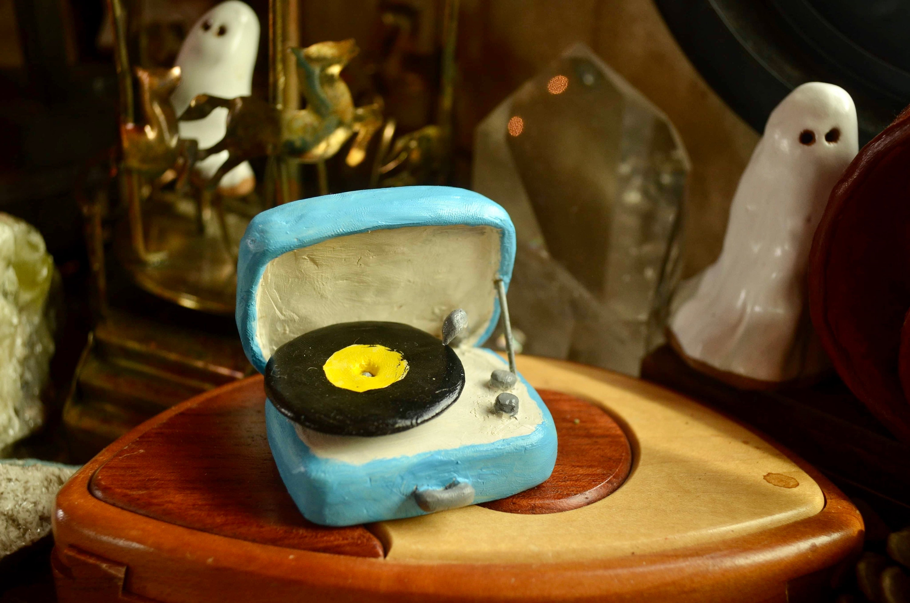 Clay Record Player Miniature Home Decor - Etsy