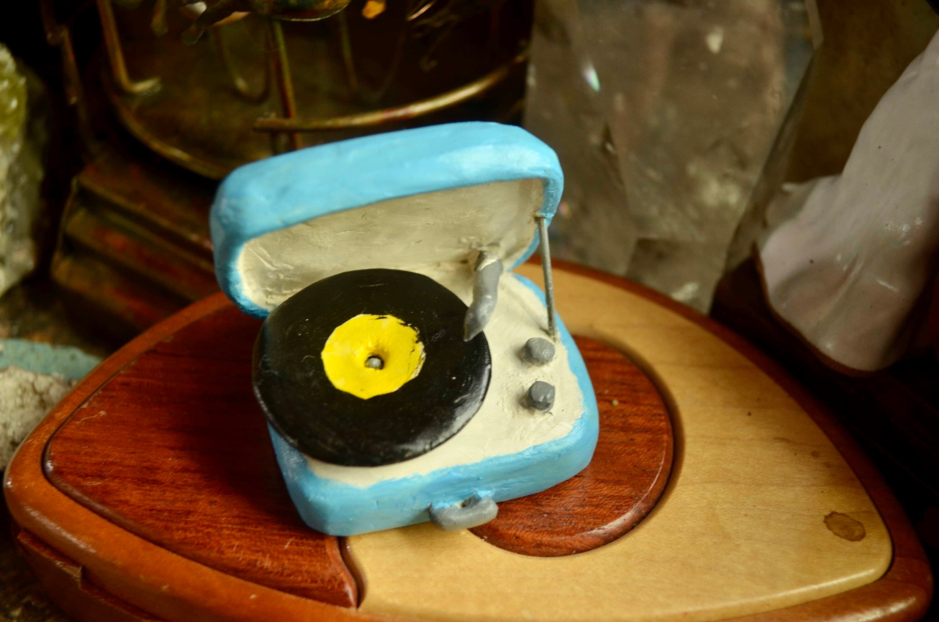 Clay Record Player Miniature Home Decor - Etsy