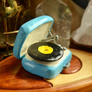 Clay Record Player Miniature Home Decor - Etsy