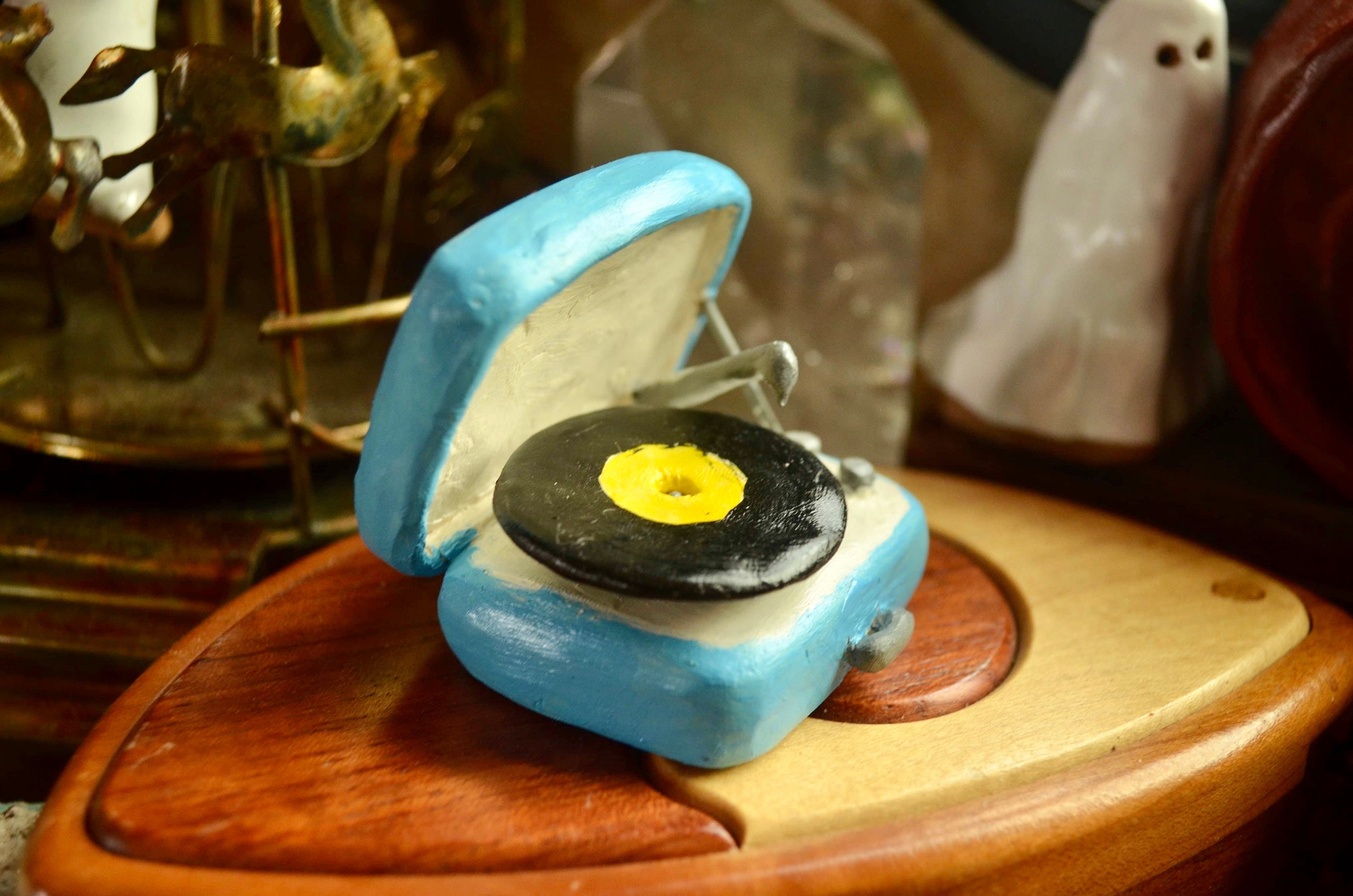 Clay Record Player Miniature Home Decor - Etsy