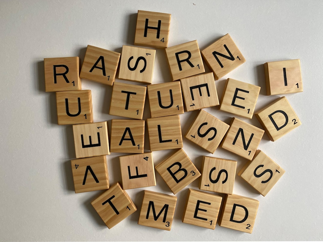 Wooden Scrabble Letter Tiles | 3" Game Letter Tiles | Board Game Tiles ...