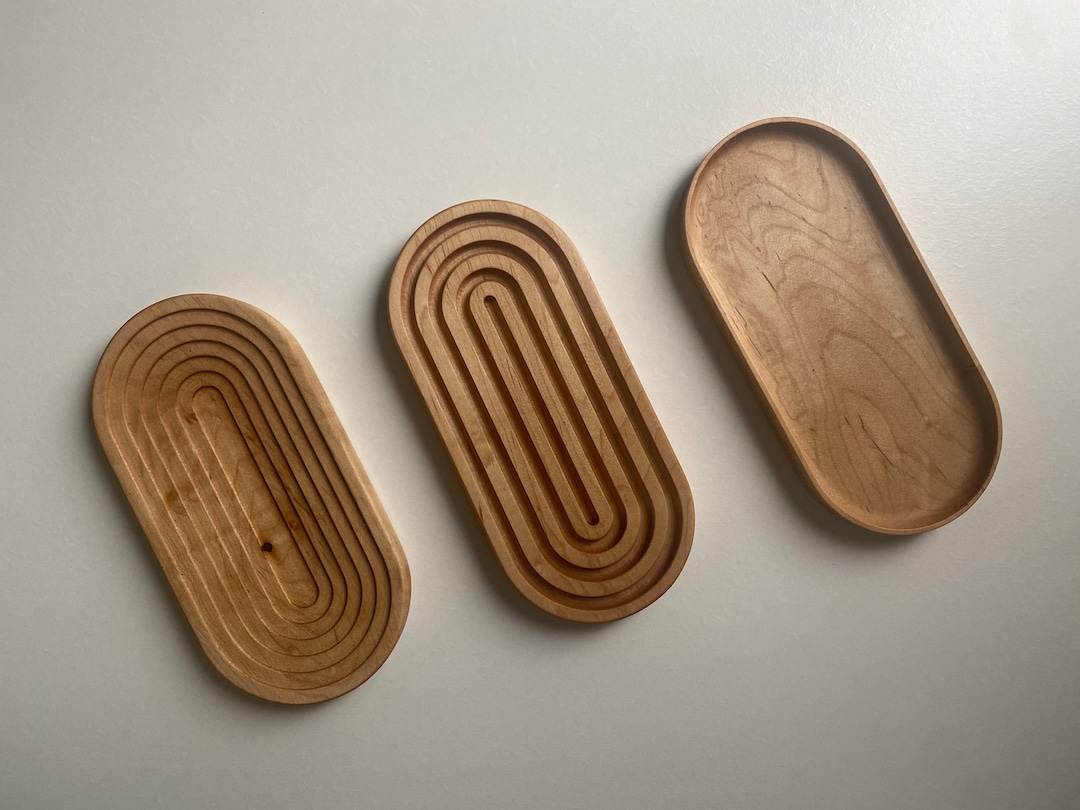 Free Shipping | Hardwood Oval Tray | Wooden Decorative Valet Tray ...