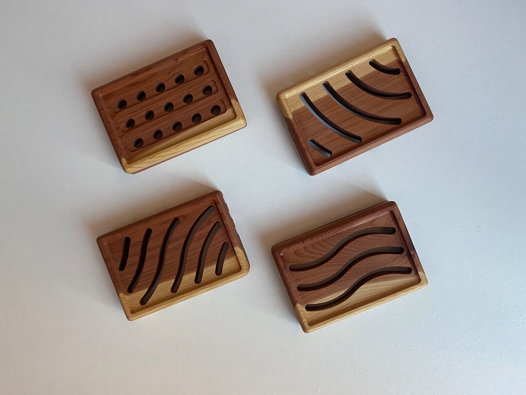 Free Shipping | Wood Soap Dish | Handcrafted Cedar Soap Dish | Handmade ...