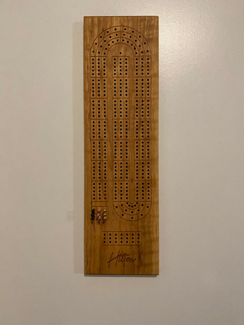 Personalized Handmade Wooden Cribbage Board | Black Walnut | Maple ...