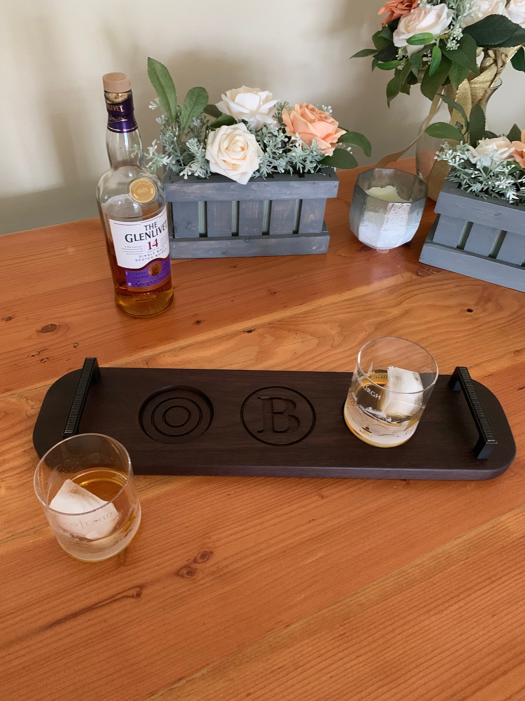 Personalized Whiskey Serving Tray | House-warming Gift | Gift for Him ...