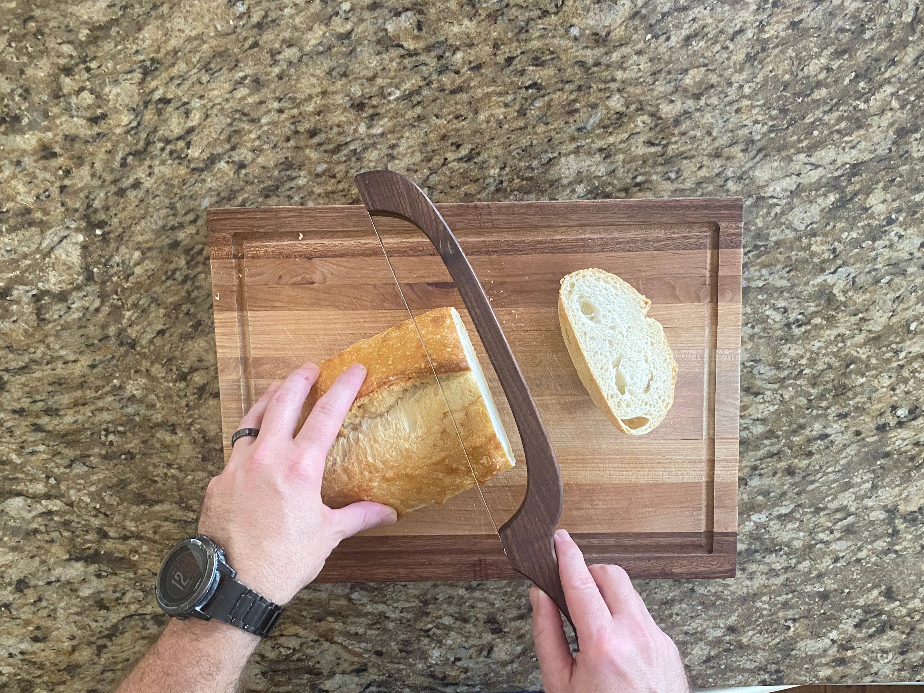 Free Shipping Wood Bread Bow Knife Sourdough Cutter Bagel Cutter Gift ...