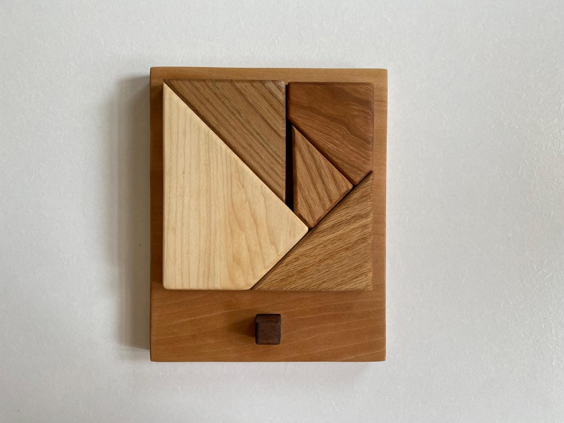 Handcrafted Square Plus Block Puzzle | Wood Strategy Board Game | Brain ...