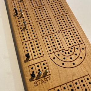 Personalized Handmade Wooden Cribbage Board | Black Walnut | Maple ...