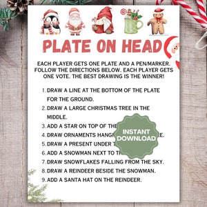 Christmas Plate on Head | Christmas Party Games | Funny Christmas Game ...