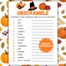 Thanksgiving Word Scramble | Thanksgiving Party Games | Printable ...