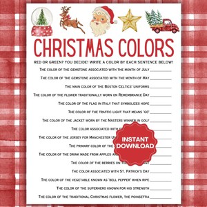 Christmas Colors Game | Christmas Party Games | Christmas Trivia Game ...