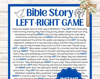 Bible Left-right Game L Birth of Jesus Game L Sunday School Church ...