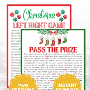 Left Right Christmas Story Bundle | Left Right Christmas Game | Left ...