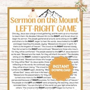 Bible Left-right Game L Sermon on the Mount Story Game L Sunday School ...