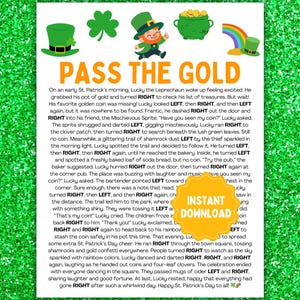 Pass the Gold Game | St. Patrick's Left-right Game | Left Right St ...