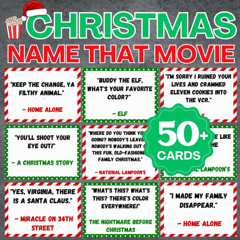 Christmas Movie Game | Name That Christmas Movie | Christmas Movie ...