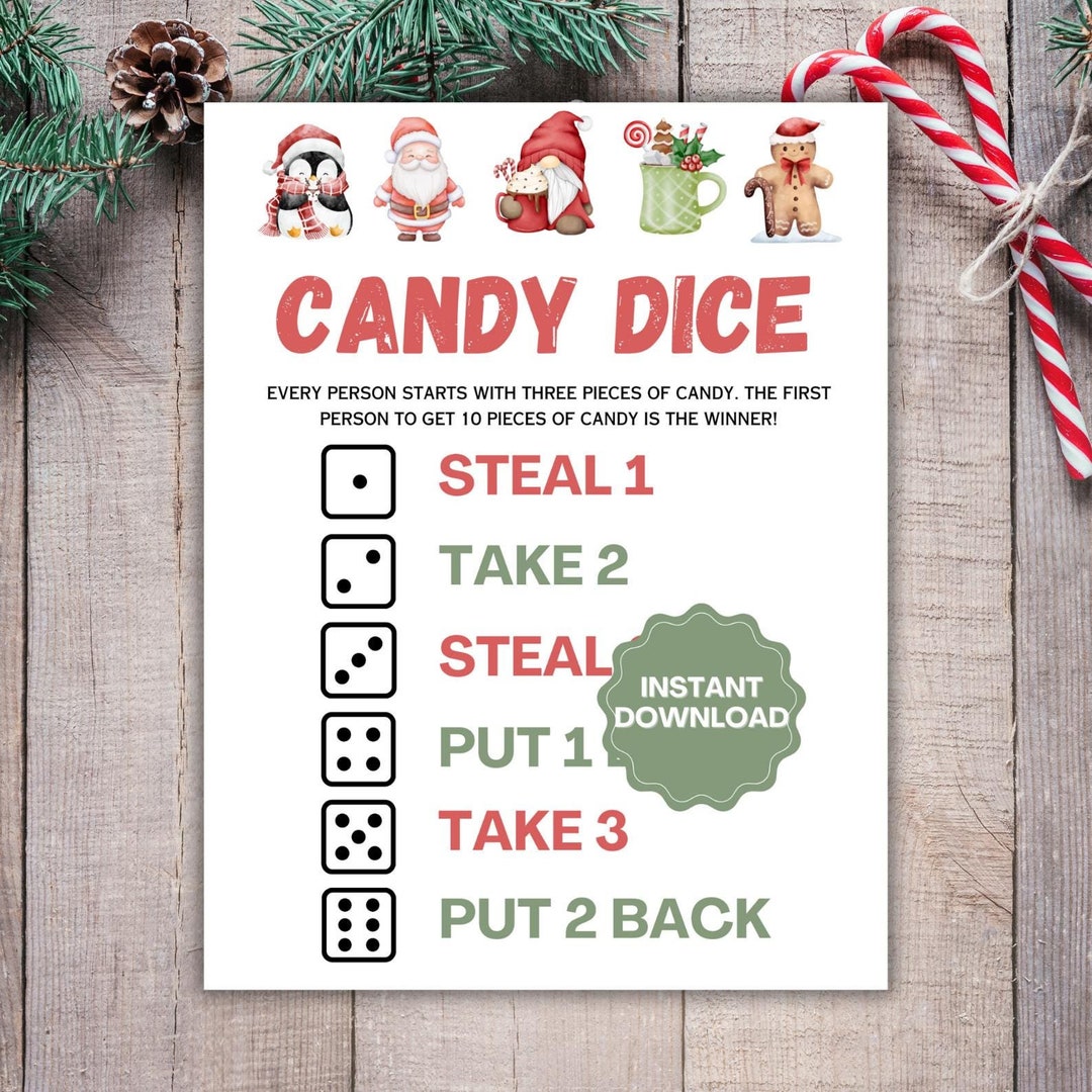 Christmas Candy Game Christmas Party Game Christmas Candy Scramble ...