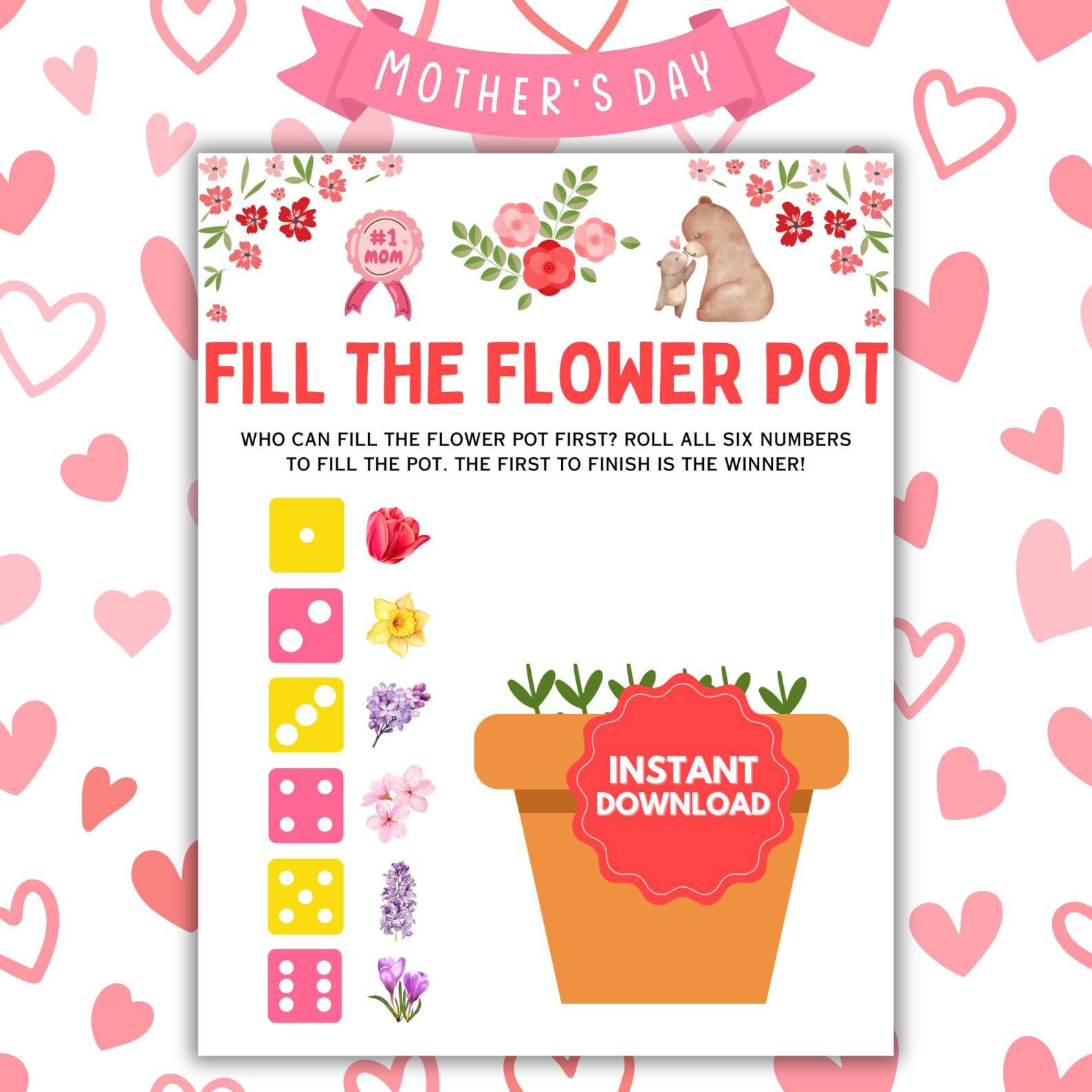 Mother's Day Fill the Flower Pot | Mother's Day Games | Funny Mother's ...