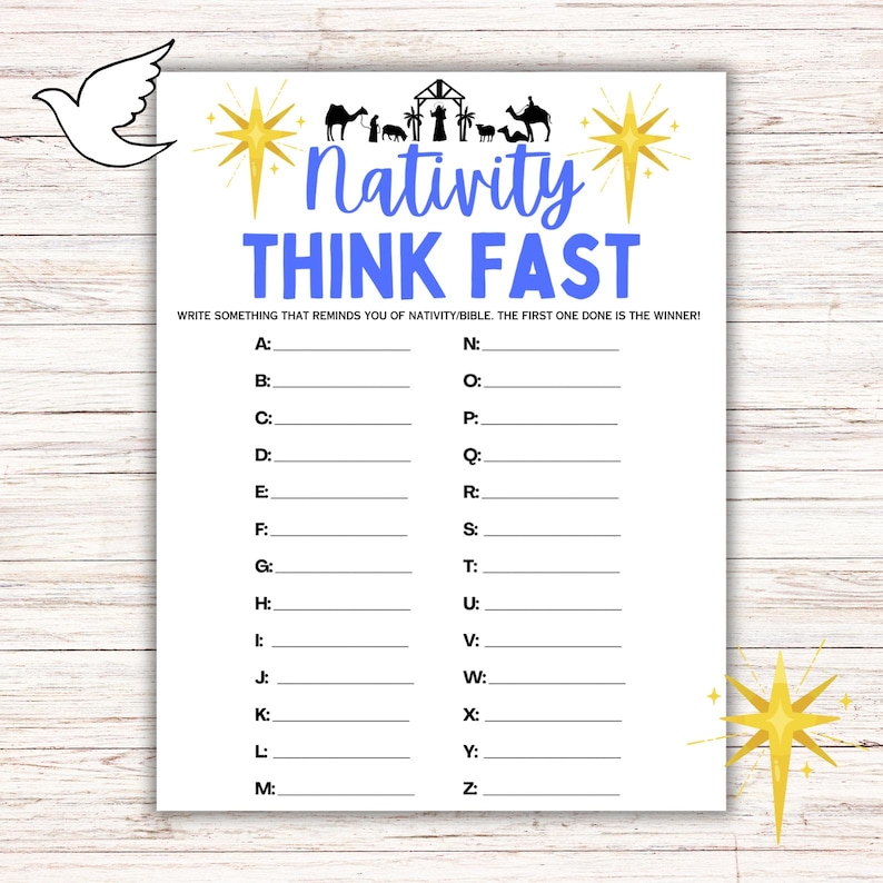 Bible Think Fast | Bible Letters Games | Christmas Bible Games ...