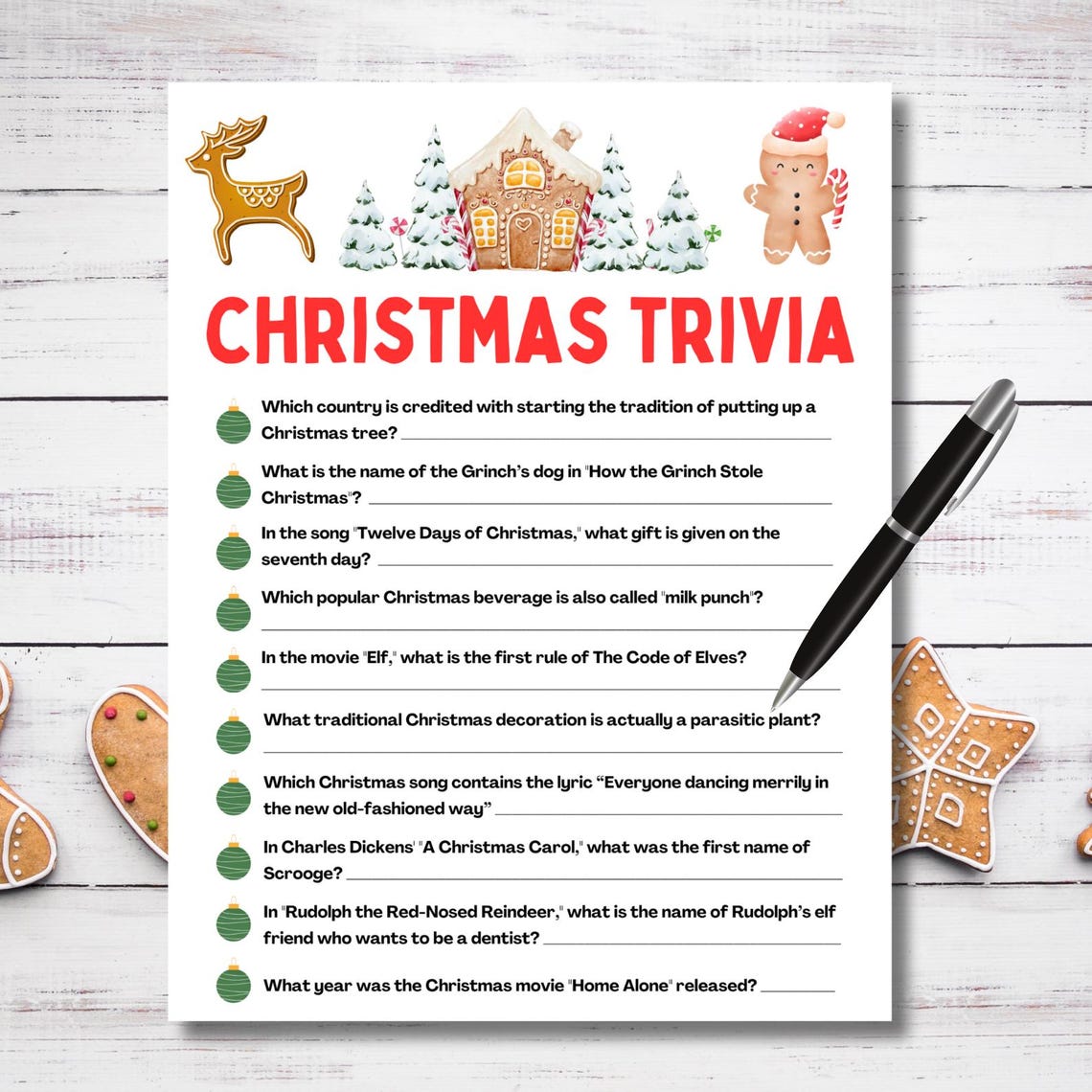 Christmas Trivia Game | Christmas Games | Christmas Party Games ...