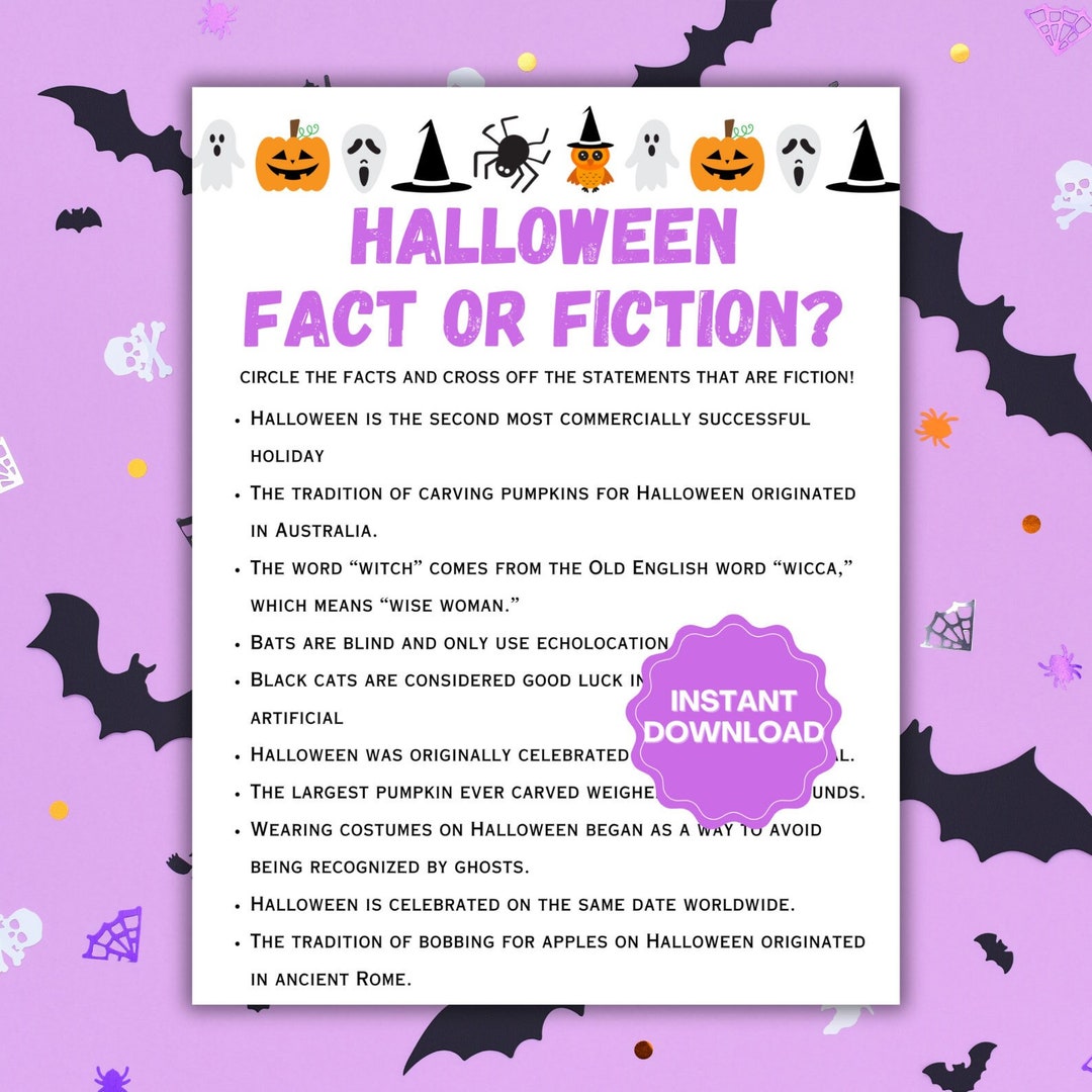 Halloween Fact or Fiction | Halloween Trivia Questions | Halloween ...