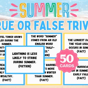 Summer Trivia Game | Summer True or False Game | Fun Summer Games ...