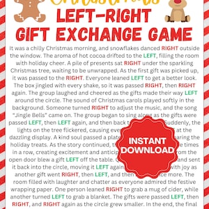 Gift Exchange Left-right Game | Christmas Gift Exchange | Left Right ...