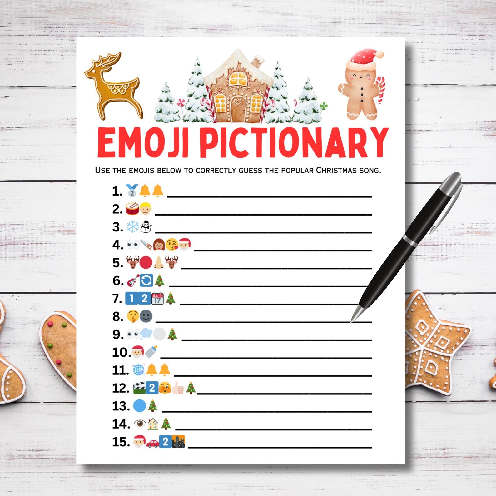 Christmas Emoji Game Christmas Emoji Pictionary Christmas Games ...