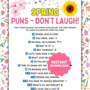 Spring Puns Game | Funny Spring Games | Spring Party Games | Fun Spring ...