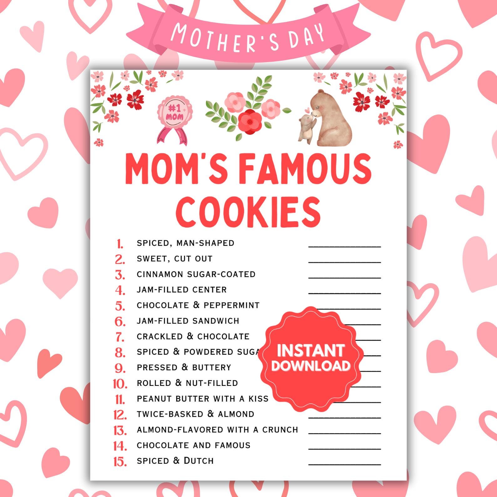 Mom's Famous Cookies Game | Mother's Day Games | Fun Mother's Day Games ...
