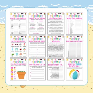 Summer Game Bundle | 35 Summer Party Games | Printable Summer Games ...