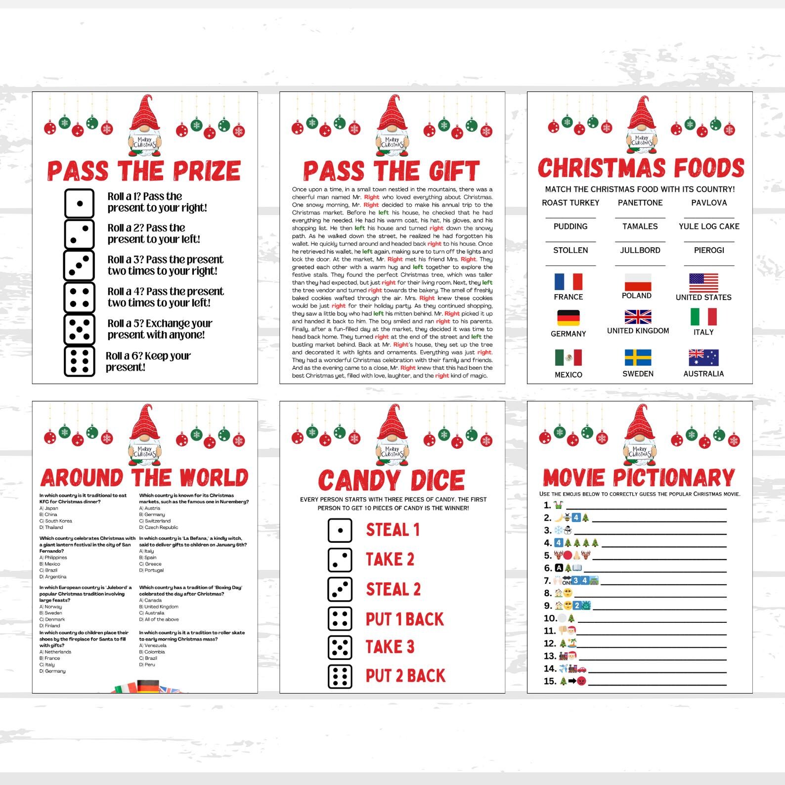 50 Christmas Party Games | Christmas Dinner Games | Printable Christmas ...