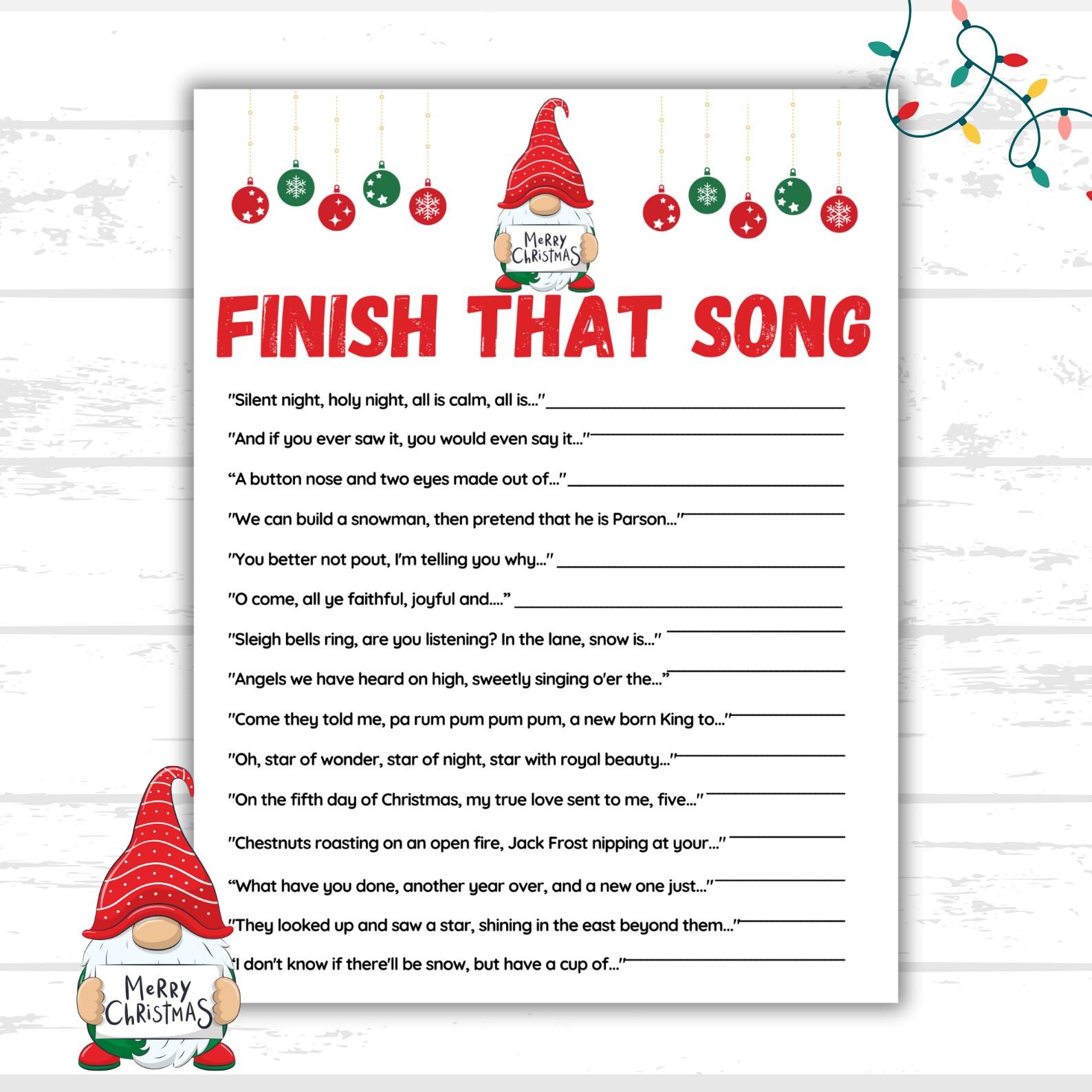 Christmas Finish That Song | Christmas Party Games | Christmas Music ...