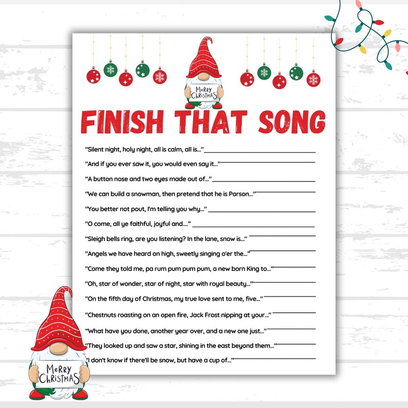 Christmas Finish That Song | Christmas Party Games | Christmas Music ...