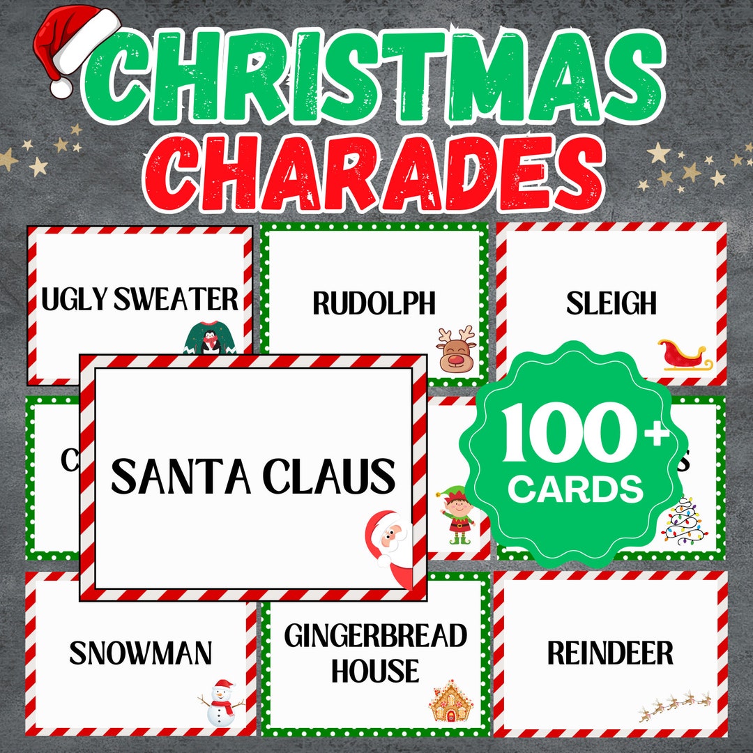 Christmas Charades | Act It or Draw It Christmas Game | Christmas ...