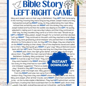 Bible Left Right Games - 5 Stories L Sunday School Church Games L Left ...