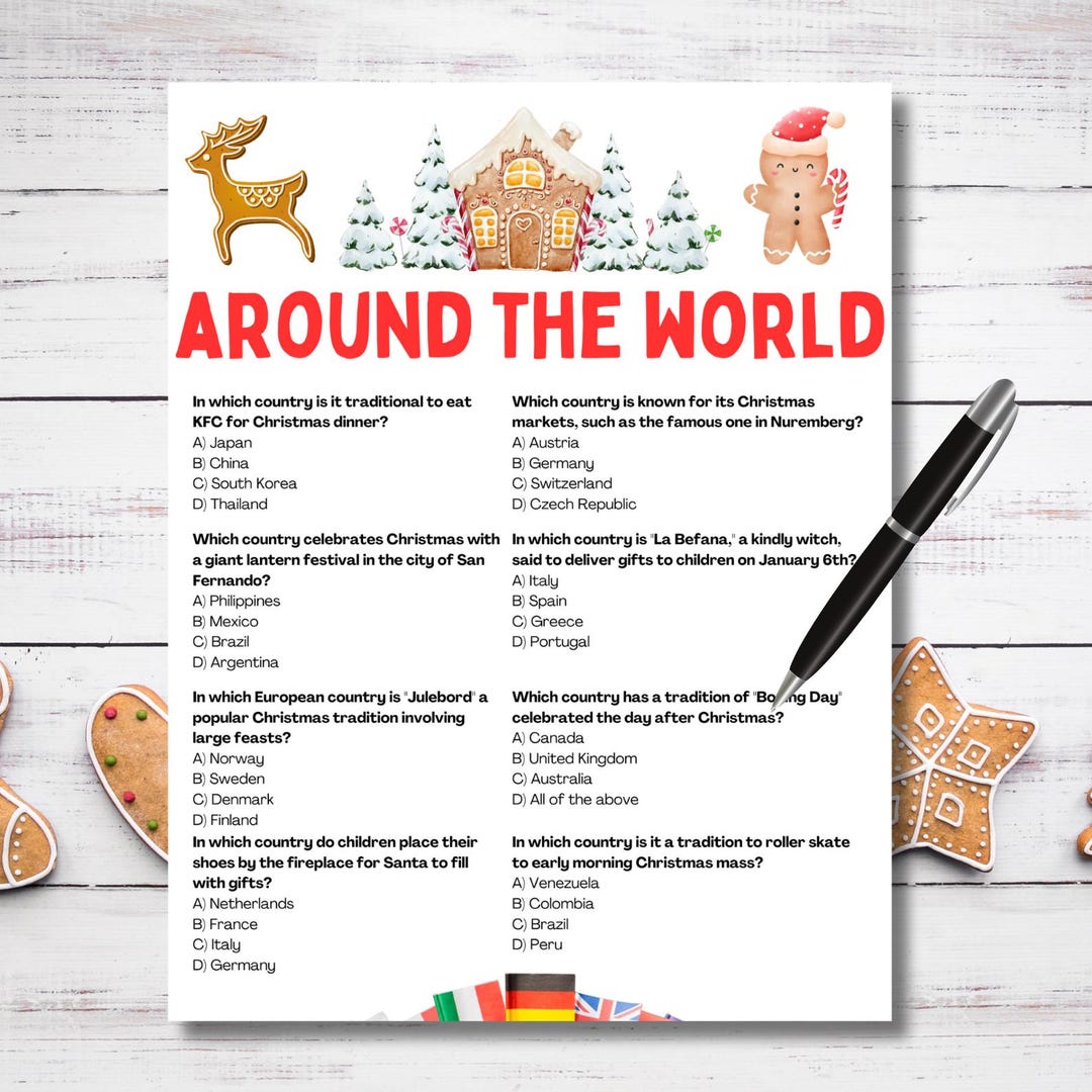 Christmas Around the World Christmas Traditions Game Christmas Games ...