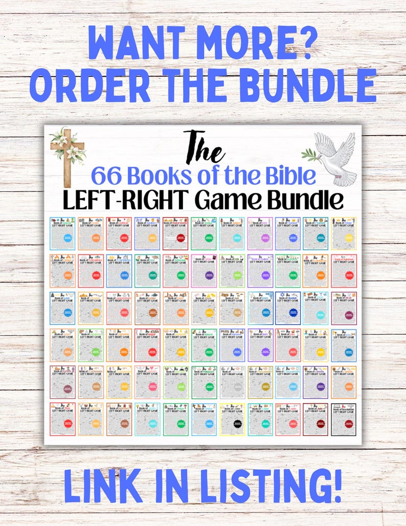 Psalms Bible Game L Bible Left-right Game L Sunday School Church Games ...