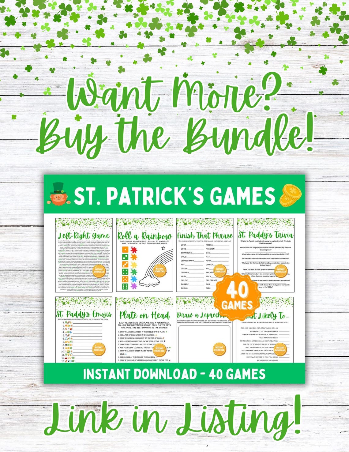 St. Patrick's Day Find the Guest Bingo | St. Paddy's Bingo Game | Funny ...