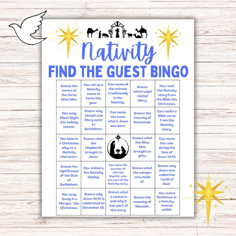 Nativity Bingo - Etsy
