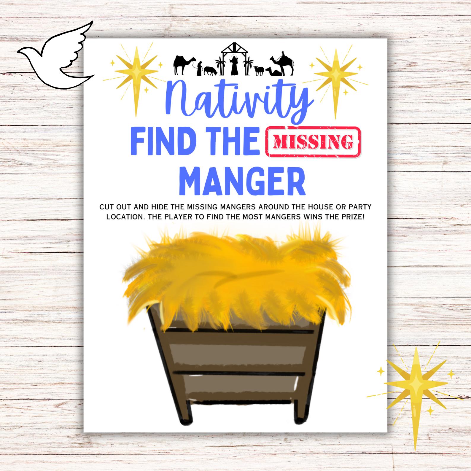 Find the Missing Manger | Nativity Scavenger Hunt |bible Games ...