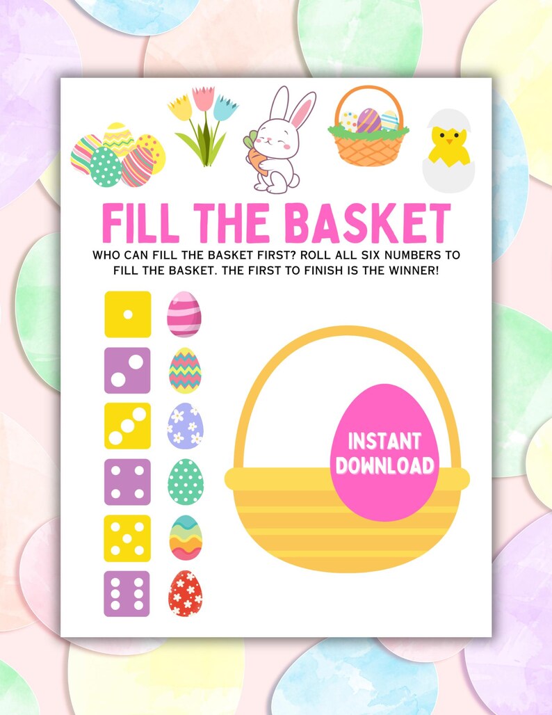 Fill the Easter Basket | Fun Easter Games | Easter Dice Game | Easter ...