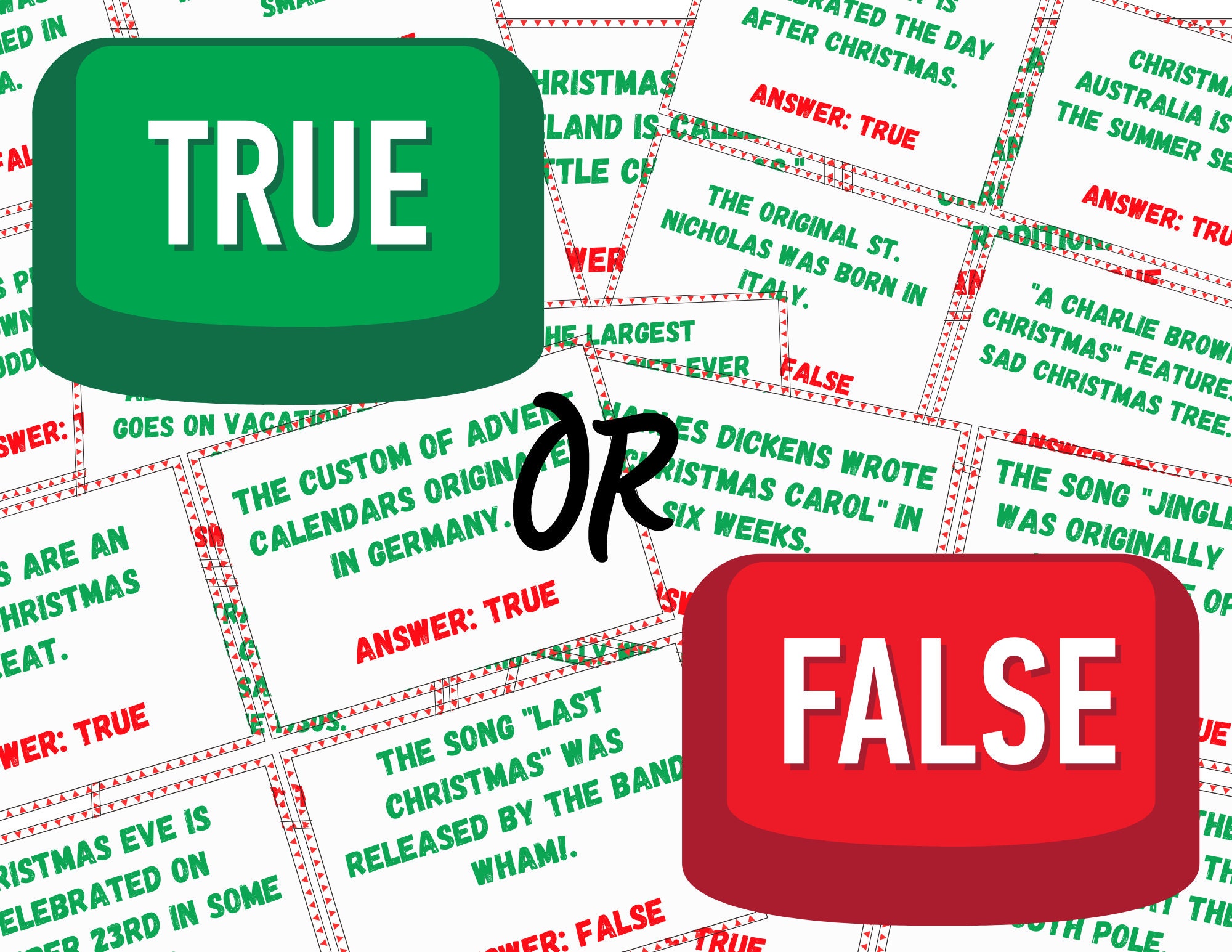 Christmas True or False Game | Christmas Party Games | Christmas Trivia ...