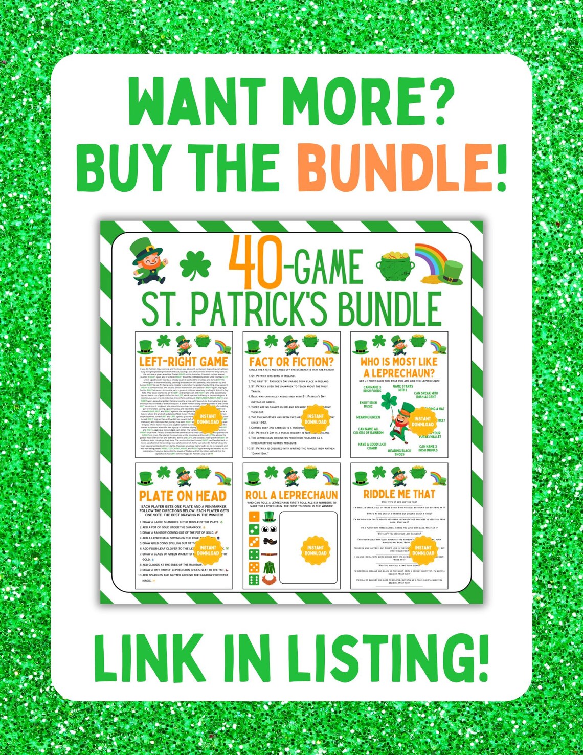 St. Patrick's Scavenger Hunt | St. Patrick's Printable Game | St. Paddy ...