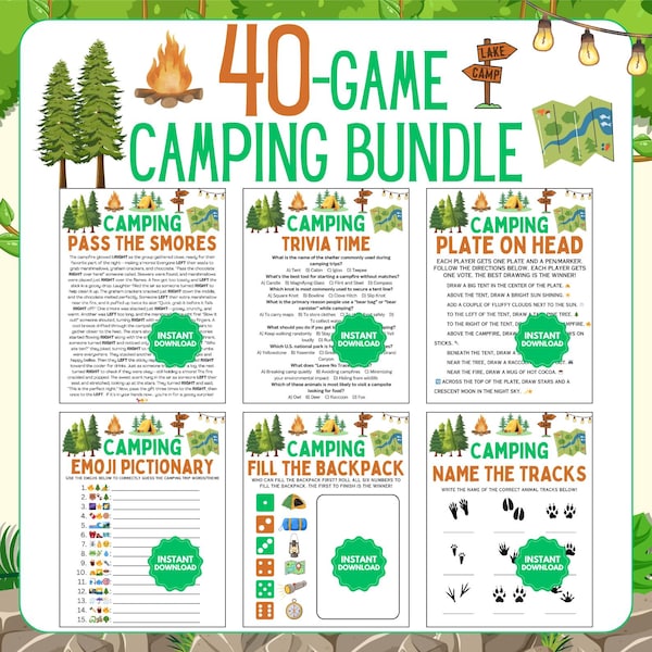 Printable Camping - Etsy