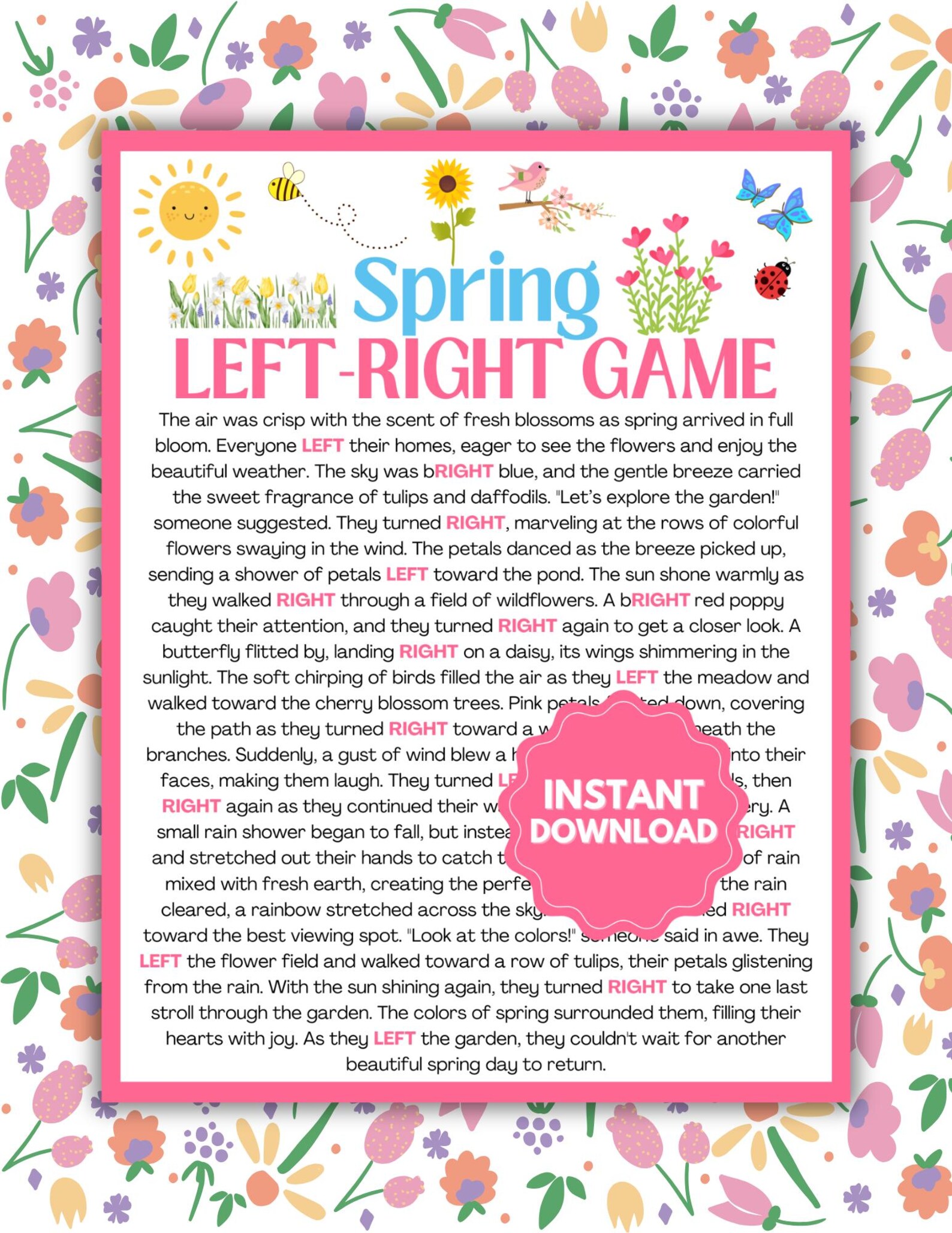 Left Right Spring Game | Spring Left-right | Left Right Spring ...