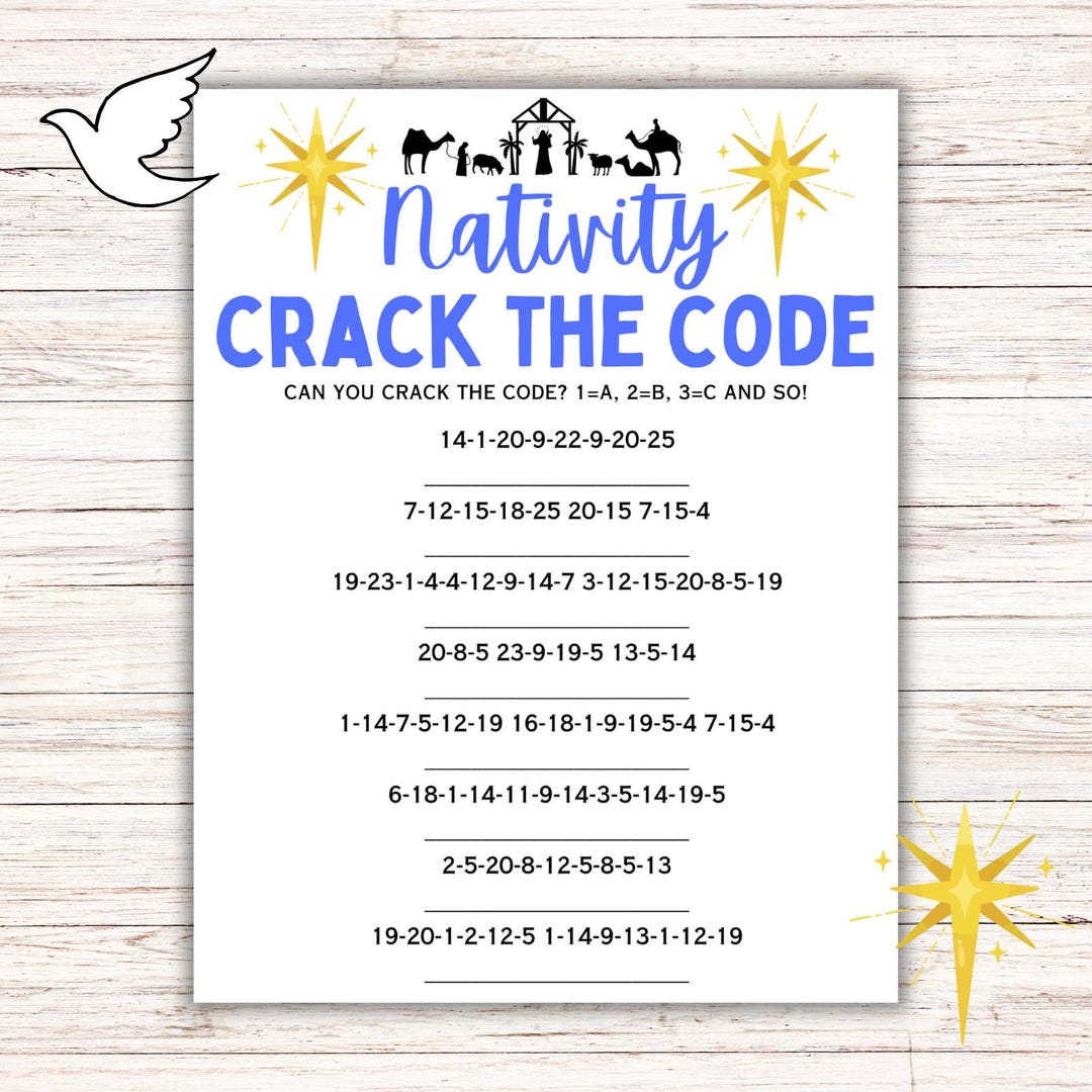 Crack the Code Bible Game Church Bible Games Fun Church Games Christmas ...