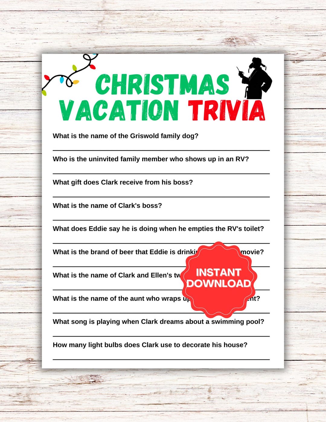 National Lampoon Trivia Game | Christmas Party Games | Christmas ...
