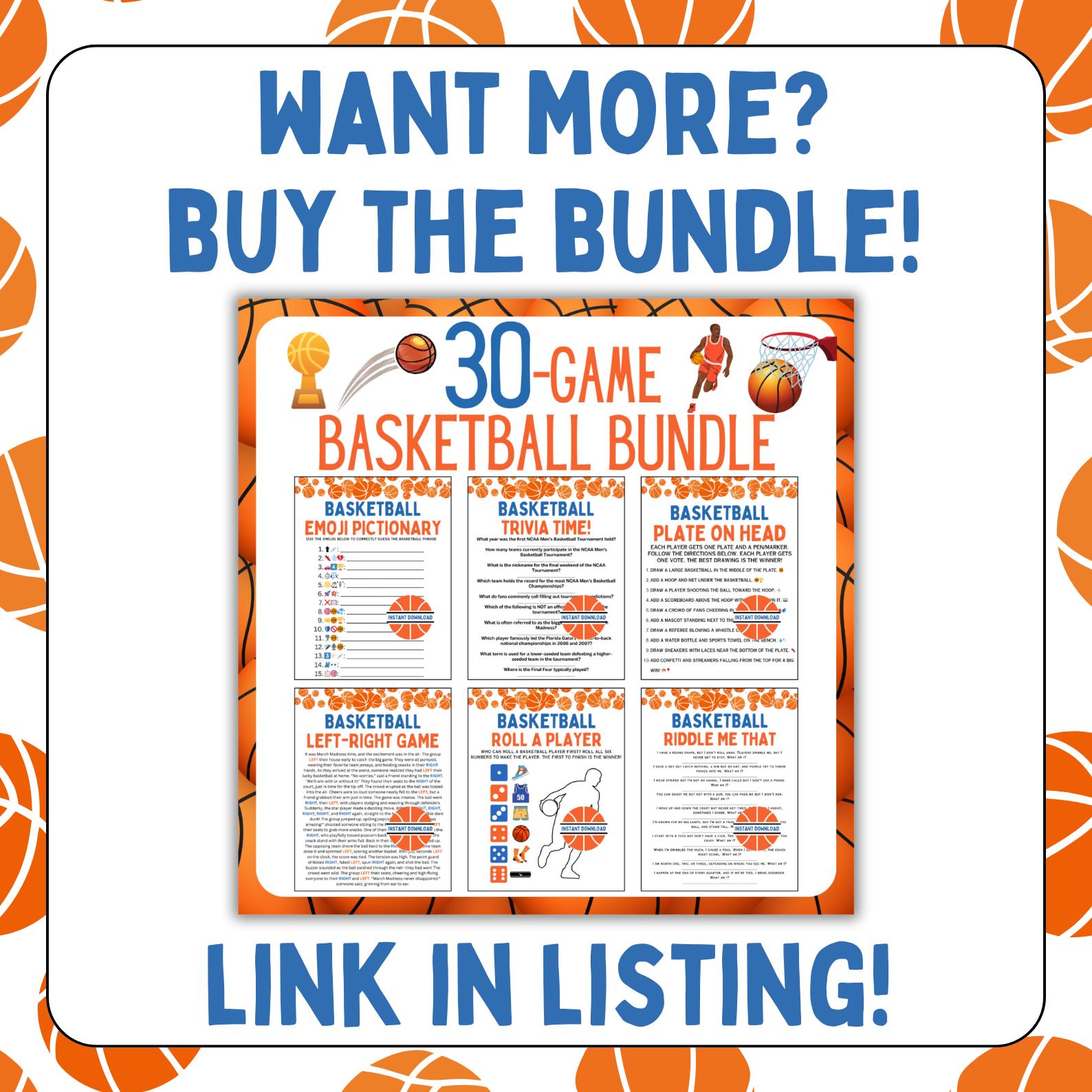 Pass the Ball Left-right Game L Basketball Games L Printable Basketball ...