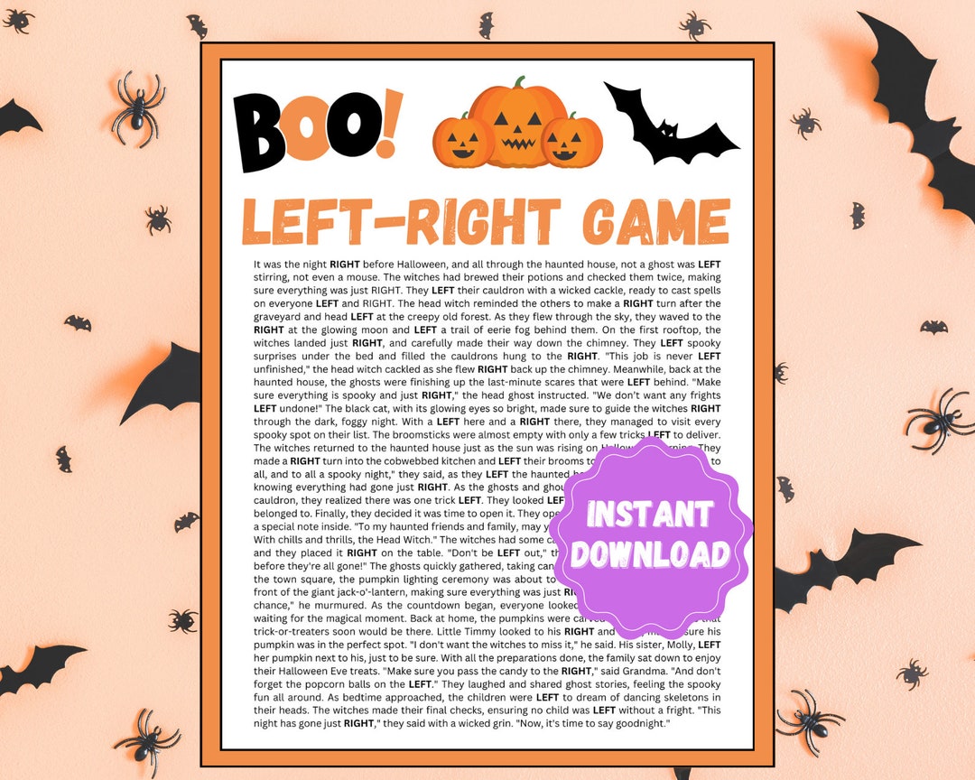 Halloween Left-right Game | Halloween Party Games | Pass the Prize ...